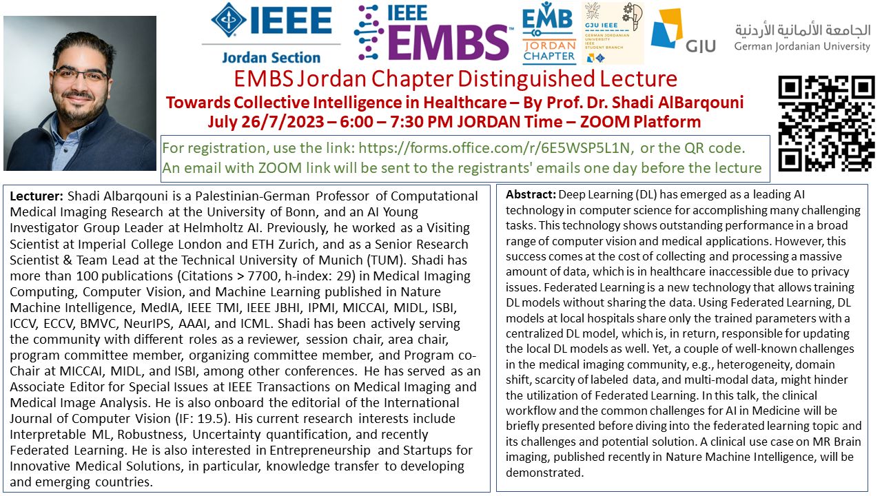 Invited Talk at German Jordanian University (GIU), Amman, Jordan | Albarqouni Lab